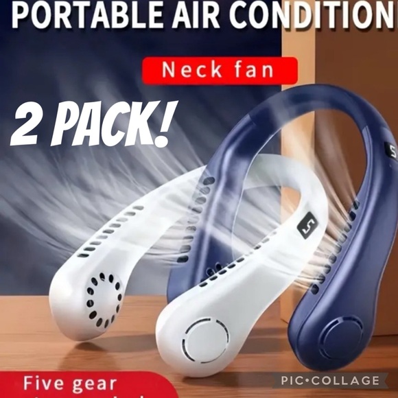 Other | 2 Pack Personal Cooling Fan 5 Speeds Flexible Rechargeable ...